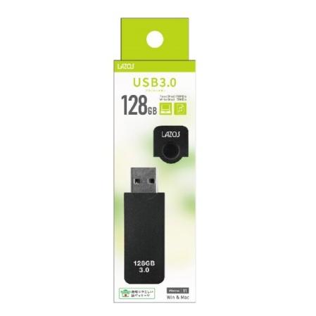 LAZOS Lazos キャップ式USBフラッシュメモリ ブラック 128GB L-US128-CPB USB3.0/ 2.0/1.1 互換 : hit-market - 通販 - Yahoo ...
