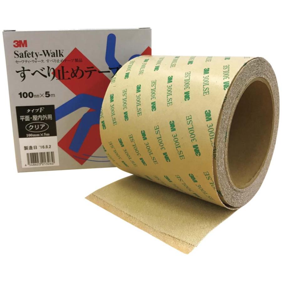 スリーエム 3M すべり止めテープ セーフティーウォーク タイプF クリア 100mm×5m 1078110 :4548623213262 ...