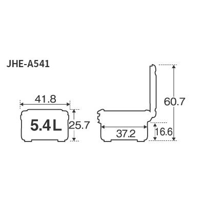 タイガー 業務用 電子ジャー ＜ 炊きたて ＞ 3升 角型 JHE-A541 XS ( 保温専用 炊飯は出来ません JHE-A540 の後継品 ) : 4904710436844 : ヒット ...
