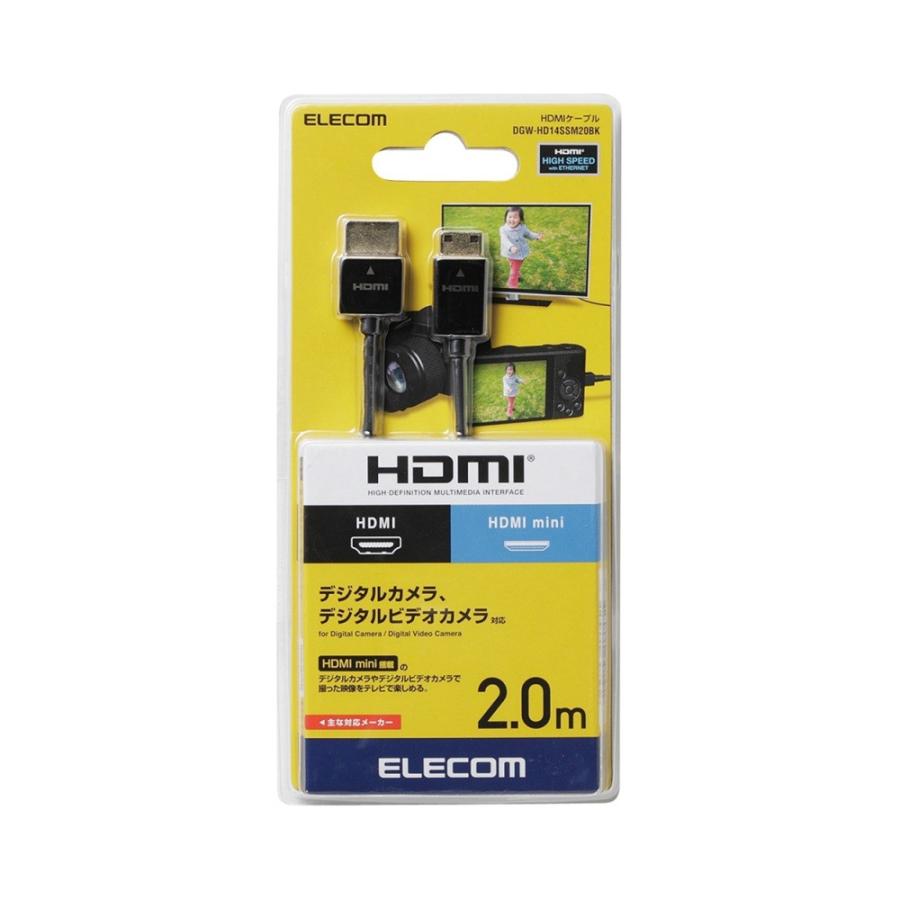 ELECOM エレコム カメラ接続用HDMIケーブル(HDMI miniタイプ) DGW-HD14SSM20BK : ヒットライン - 通販 - Yahoo!ショッピング