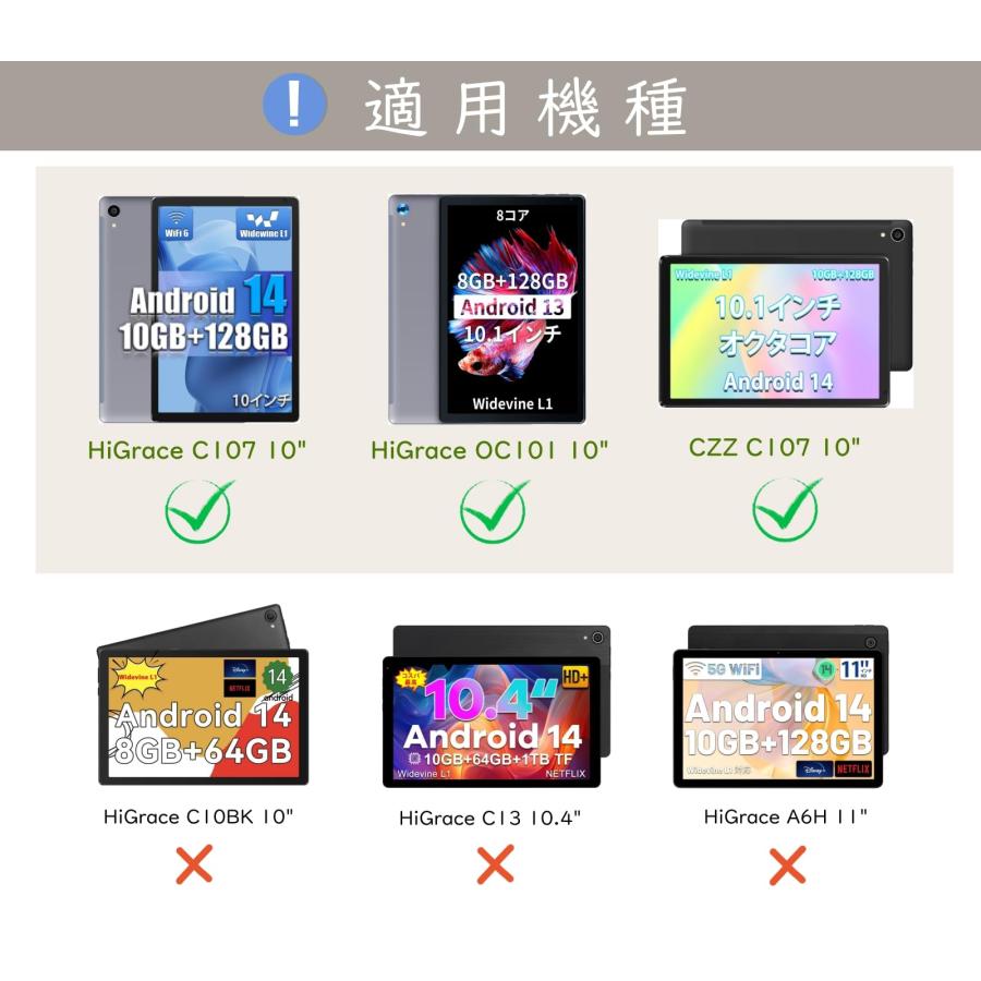 MoKo HiGrace OC101/C107 10インチ ケース HotLight、HiGrace/CZZ C107、HiGrace OC10 : hh667bd5b2d2 : ひとつ屋 ...