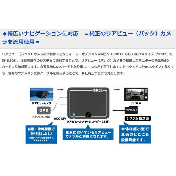 送料無料！SR セーフティシステム リアビューカメラレコーダー 【SR-SD01】 : オートイーグル - 通販 - Yahoo!ショッピング