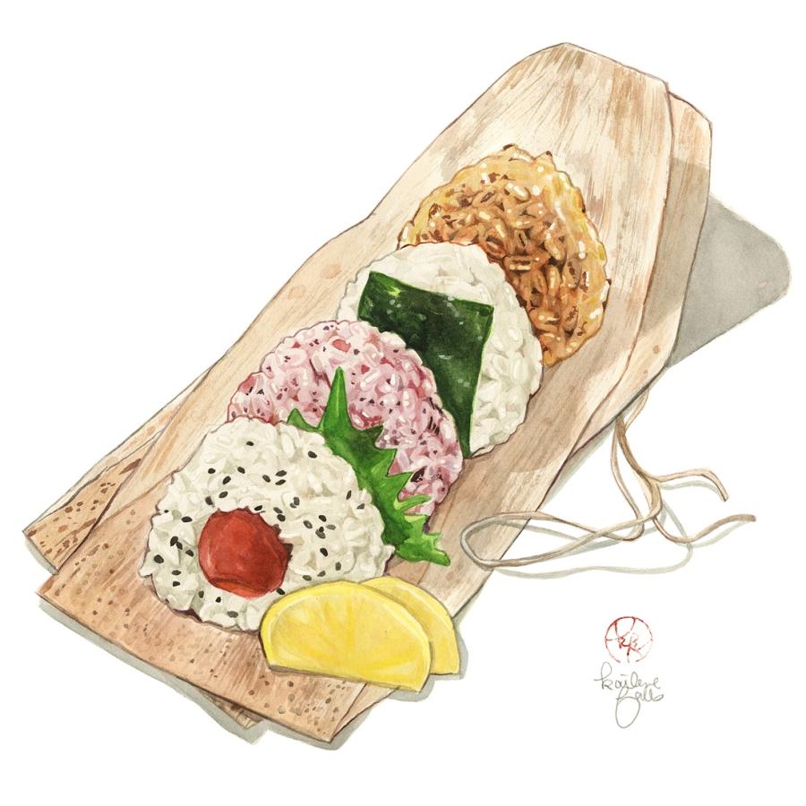 【額縁付き原画】おむすび Rice Balls / ケイリーン・フォールズ : 枚方 蔦屋書店 Yahoo!店 - 通販 - Yahoo!ショッピング