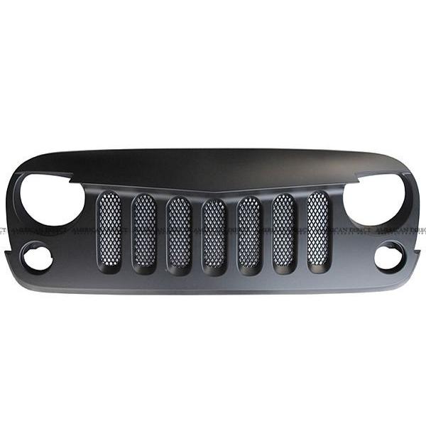 Jeep 【ラスト1点/ブラック】07y- ジープ JK ラングラー/アンリミテッド バッドフェイス フロント メッシュ グリル ライト ランプ マッド ヘッド : HL&WEB - 通販 ...