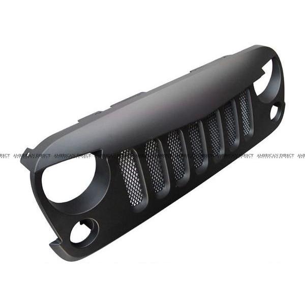 Jeep 【ラスト1点/ブラック】07y- ジープ JK ラングラー/アンリミテッド バッドフェイス フロント メッシュ グリル ライト ランプ マッド ヘッド : HL&WEB - 通販 ...