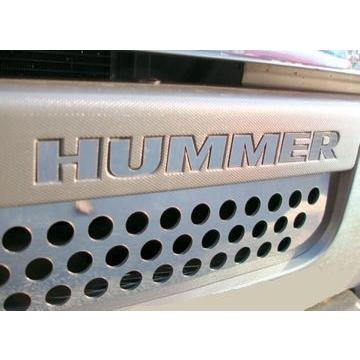 HUMMER（ハマー） 【即納/クローム/ステンレス製】ハマーH3 フロント バンパー レター HUMMER 6PC ロゴ グリル ライト ...