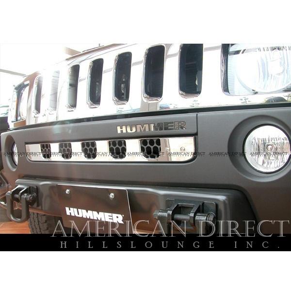 HUMMER（ハマー） 【即納/クローム/ステンレス製】ハマーH3 フロント バンパー レター HUMMER 6PC ロゴ グリル ライト ...