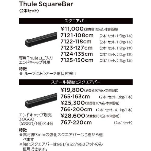 THULE スーリー スクエアバーSET ハイエース 200系 ロング標準ルーフ : th95171252 : HM Style - 通販 - Yahoo!ショッピング