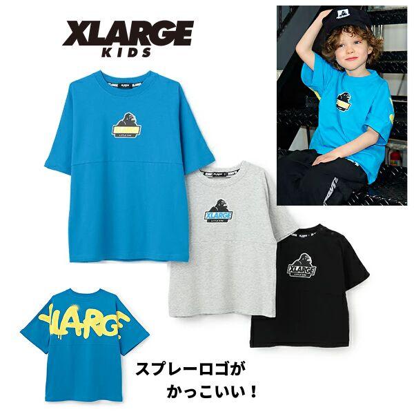 XLARGE KIDS エクストララージキッズ 2025年春夏 バックスプレーロゴ 半袖Tシャツ90cm130cm140cm X-LARGE ...