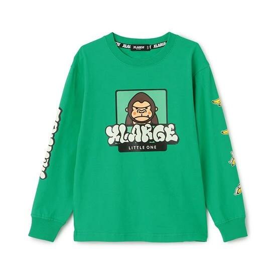 XLARGE KIDS 15%OFF SALE 2025年秋冬 エクストララージキッズ KIDSファニーゴリラ&グラフィティ蓄光プリント長袖T ...