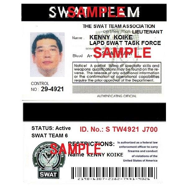 US レプリカ IDカード（LAPD／SWAT） 両面 IDホルダー付 送料198円 : HOBBY SHOP K’S - 通販 ...