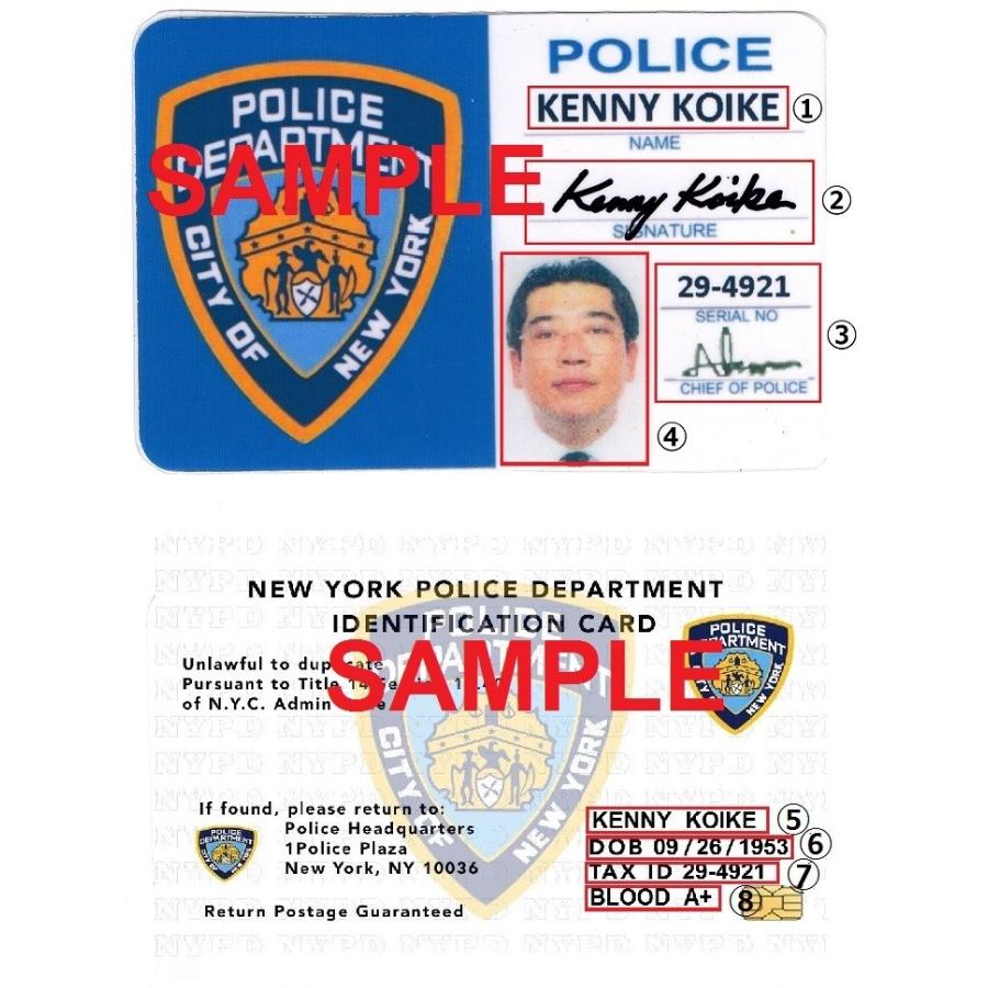 US レプリカ IDカード（NYPD刑事） 両面 IDホルダー付 送料198円 : HOBBY SHOP K’S - 通販 - Yahoo!ショッピング