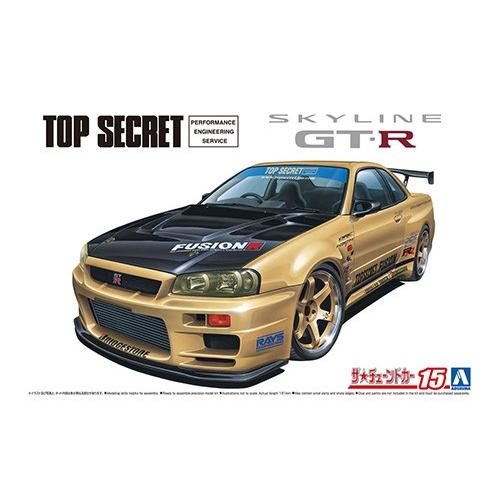 アオシマ ザ・チューンドカーNo.15 1/24 トップシークレット BNR34 スカイラインGT-R '02(ニッサン) プラモデル 模型 5984 : HOBBYONEヤフー店 - 通販 ...