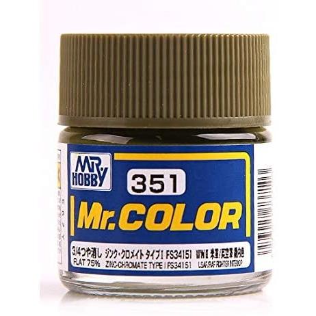 GSIクレオス Mr.カラー 飛行機模型用カラー ジンク・クロメイト タイプ1 FS34151 3/4つや消し 10ml 模型用塗料 C351 ...
