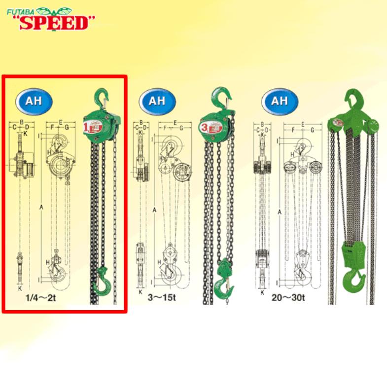 二葉製作所 手動チェーンブロック AH 1/2t 2.5m : ホーデンストア - 通販 - Yahoo!ショッピング