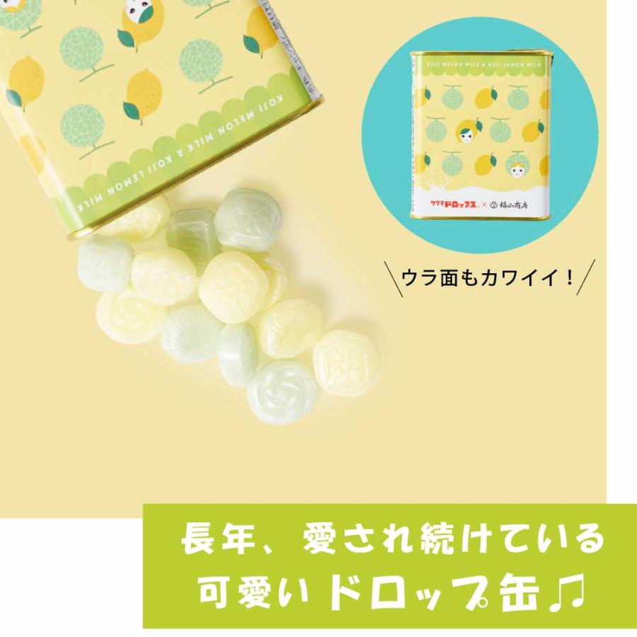 ヤマト福山商店 糀めろんみるく・糀れもんみるくドロップス 【74g × 10缶セット】送料無料 サクマドロップス お土産 お中元 御中元 夏 ギフト :huku-me-le-drops-10 ...