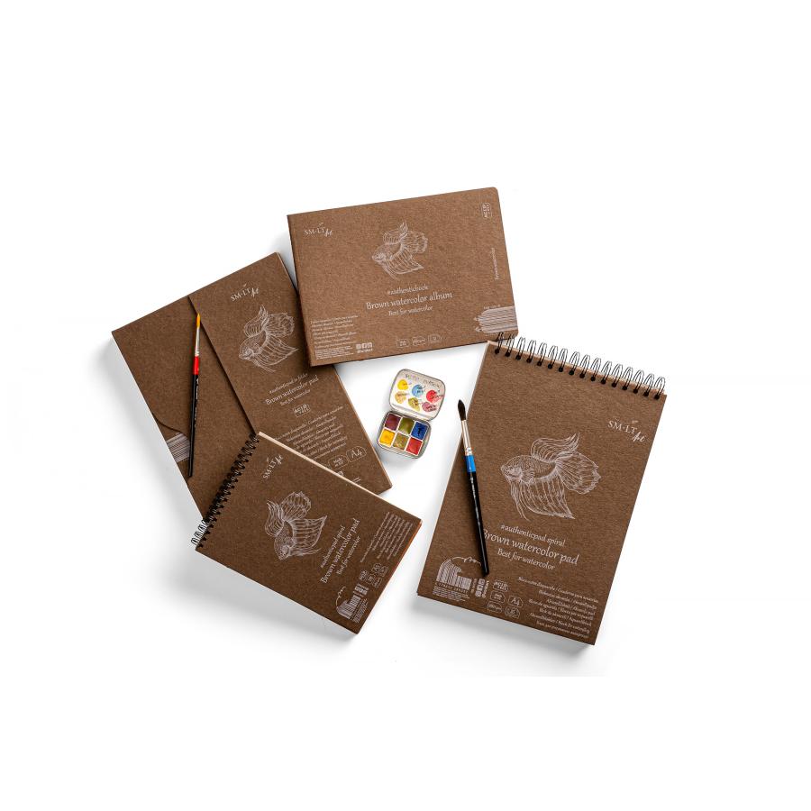 SM・LT オーセンティック スケッチブック ウォーターカラーブラウン スパイラル製本 A5サイズ : ホーコーステーショナリー - 通販 - Yahoo!ショッピング