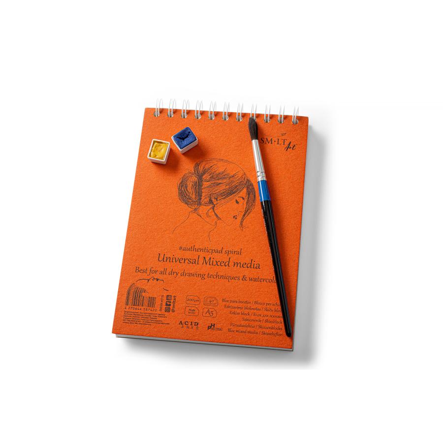 SM・LT オーセンティック スケッチブック ミクストメディア 高級水彩紙 スパイラル製本 A5サイズ : ホーコーステーショナリー - 通販 - Yahoo!ショッピング