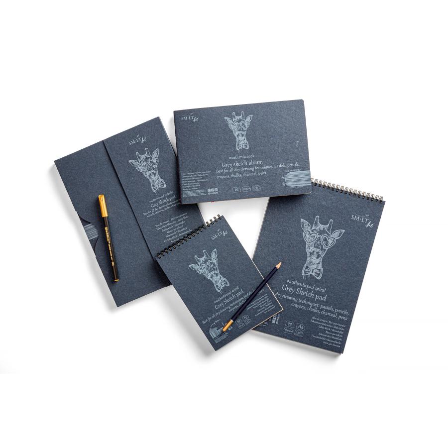 SM・LT オーセンティック スケッチブック グレー スパイラル製本 A4サイズ : ホーコーステーショナリー - 通販 - Yahoo!ショッピング