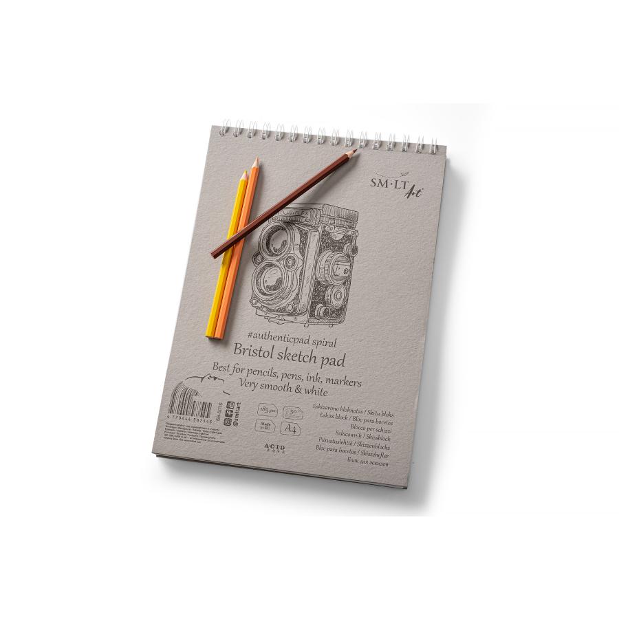 SM・LT オーセンティック スケッチブック ブリストル スパイラル製本 A4サイズ : eb-50ts : ホーコーステーショナリー - 通販 - Yahoo!ショッピング