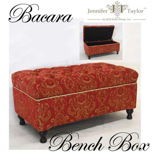 ジェニファーテイラー ベンチ 収納付き Bacara レッド バカラ ドレッサーベンチボックス BA-2403 : 113-ba-2403 ...