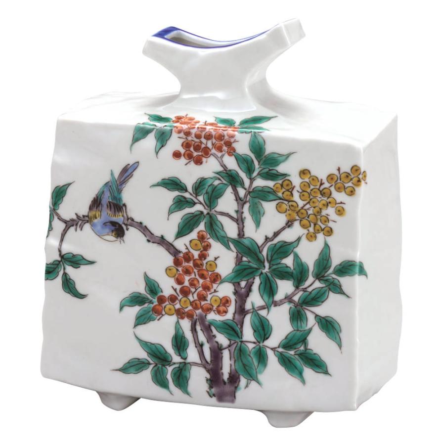 九谷焼 万作窯6号花瓶 南天K8-1307 : k8-1307 : 北山堂 - 通販 - Yahoo!ショッピング