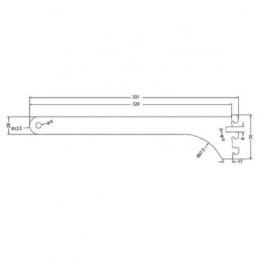 WOODONE住宅部品 e・ra・bo 棚受けレールセット：ハンガーパーツ ブラケット 2入（左右） ブラック色 奥行145mm用 ...