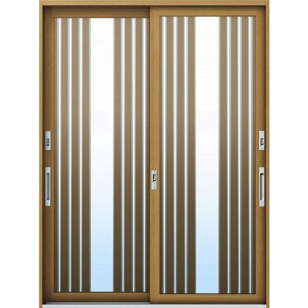 YKK AP YKKAP玄関 断熱玄関引戸 れん樹[現代和風] 6尺2枚建[ランマ通し] C05[木目柄]：複層ガラス[幅1640mm×高2230mm] ykk YKK玄関引き戸 引き戸 れん ...