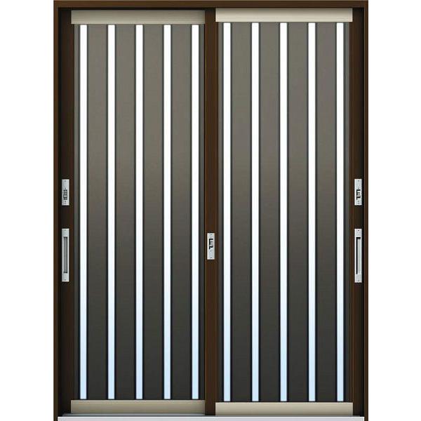 YKK AP YKKAP玄関 断熱玄関引戸 れん樹[現代和風] 6尺2枚建[ランマ通し] C03[アルミ色]：複層ガラス[幅1800mm×高2230mm] ykk YKK玄関引き戸 引き戸 ...