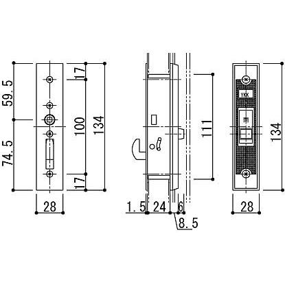 YKK AP 召合せ 内外締り錠 内部サムターン HH-J-0427の後継品（HH-K-19583） : ノース&ウエスト - 通販 - Yahoo!ショッピング