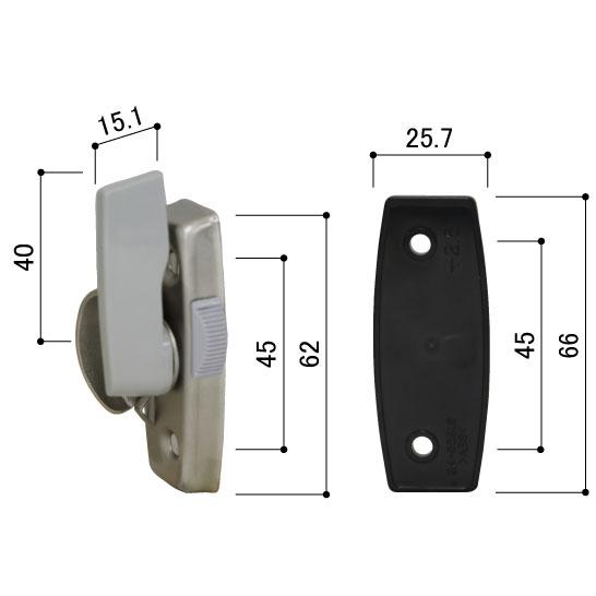 YKK AP クレセント(ピッチ45)(HH-J-0897(98)) YKK YKKサッシ 窓 引違い窓 引き違い窓 ビス穴ピッチ 45 鍵 錠 クレセント交換 : ノース&ウエスト - 通販 ...