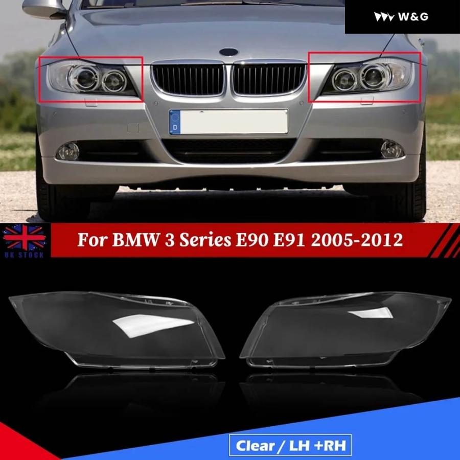 フロント ヘッドライト クリアレンズ カバーペア BMW 3シリーズE90 E91 320I 2005 2006 2007 2008 : RareSpec Garage - 通販 ...