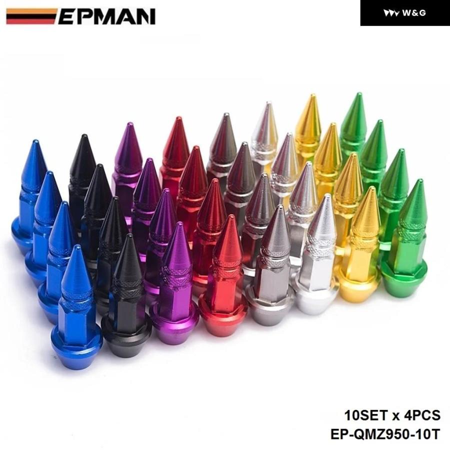 10SET 車 自動車 オートバイ バイク スパイク形状 タイヤ 防塵 ホイールステム アルミ バルブ キャップ EP-QMZ950-10T ...
