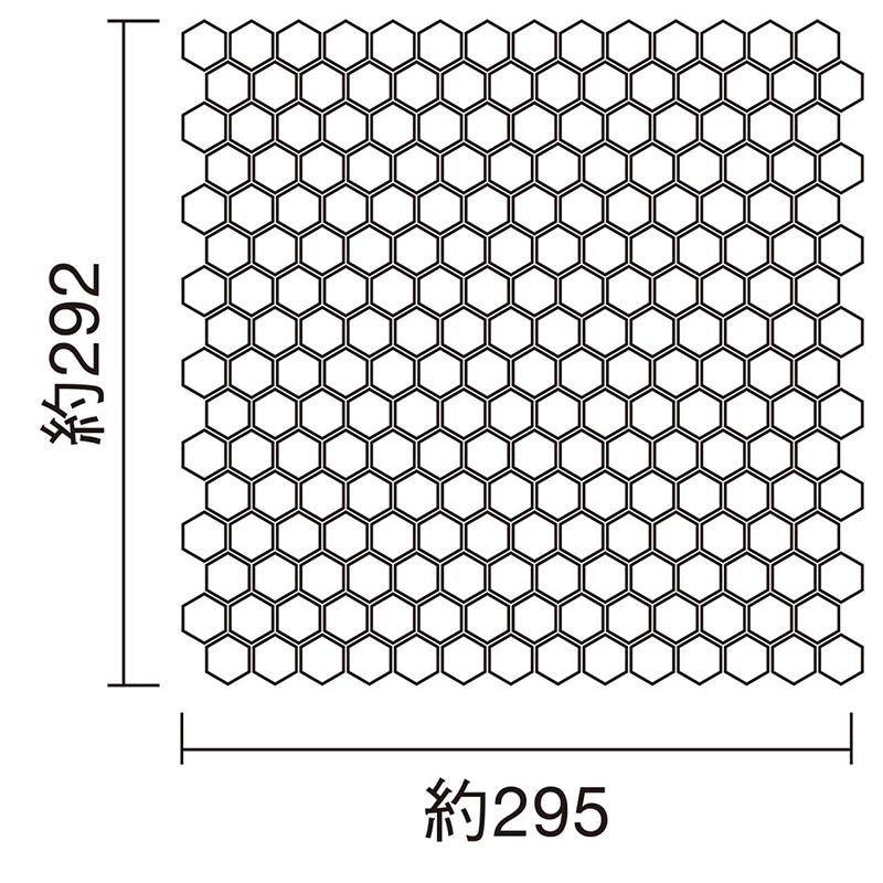 ASB-2219-K1[シート] 名古屋モザイク セリエネロ 22×19六角形[紙貼り] : asb-2219-k1 : ホームデザイン - 通販 - Yahoo!ショッピング
