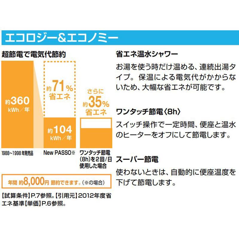 CW-EA21A/色 シャワートイレ NEW PASSO（ニューパッソ） 手動ハンドル式 LIXIL（INAX) : cw-ea21a- : ホームデザイン - 通販 - Yahoo!ショッピング