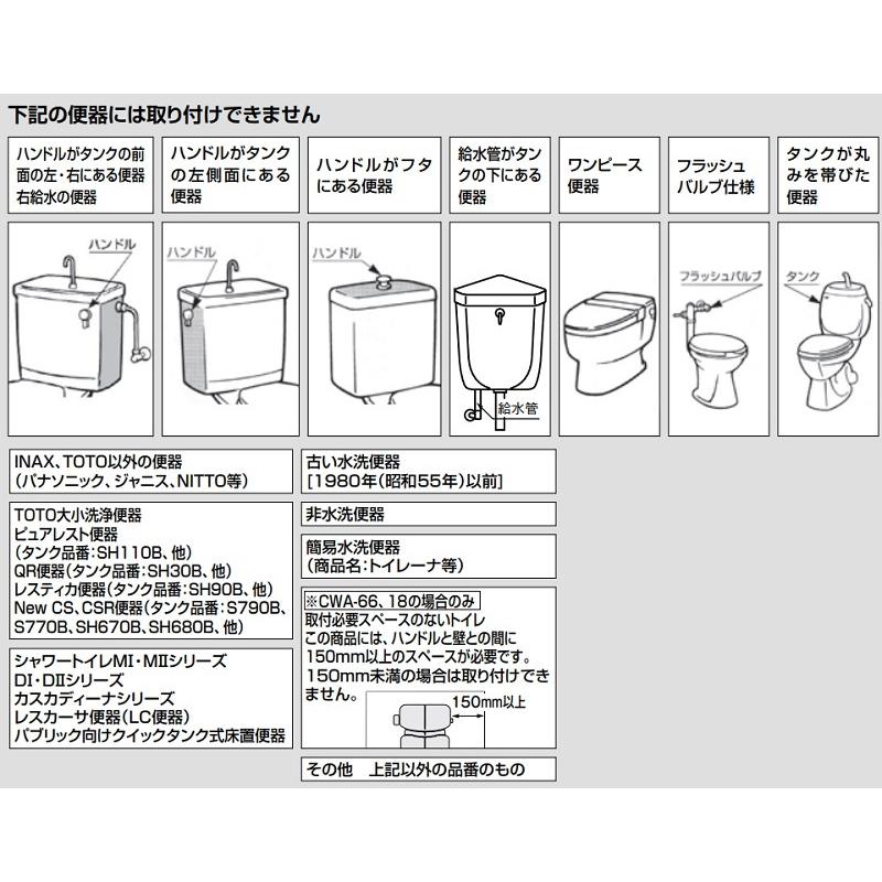 LIXIL CWA-67B 流せるもん リモコン洗浄ハンドルセット(New PASSO、KAシリーズ、PAシリーズ、シャワートイレ スリムタイプ、その他シャワートイレ用) : ホームデザイン ...