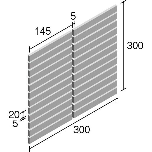 ニッタイ工業株式会社 外装壁タイル フレーバー（接着剤張り工法） FL203/5BS ボーダー（スダレ張り）（ユニット） : ホームデザイン ...