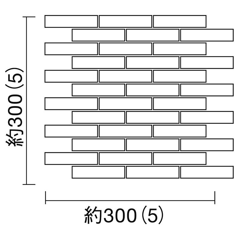 IR-U-117[シート] 名古屋モザイク イリーデ（レンガ貼り） 95×20ボーダー : ホームデザイン - 通販 - Yahoo!ショッピング