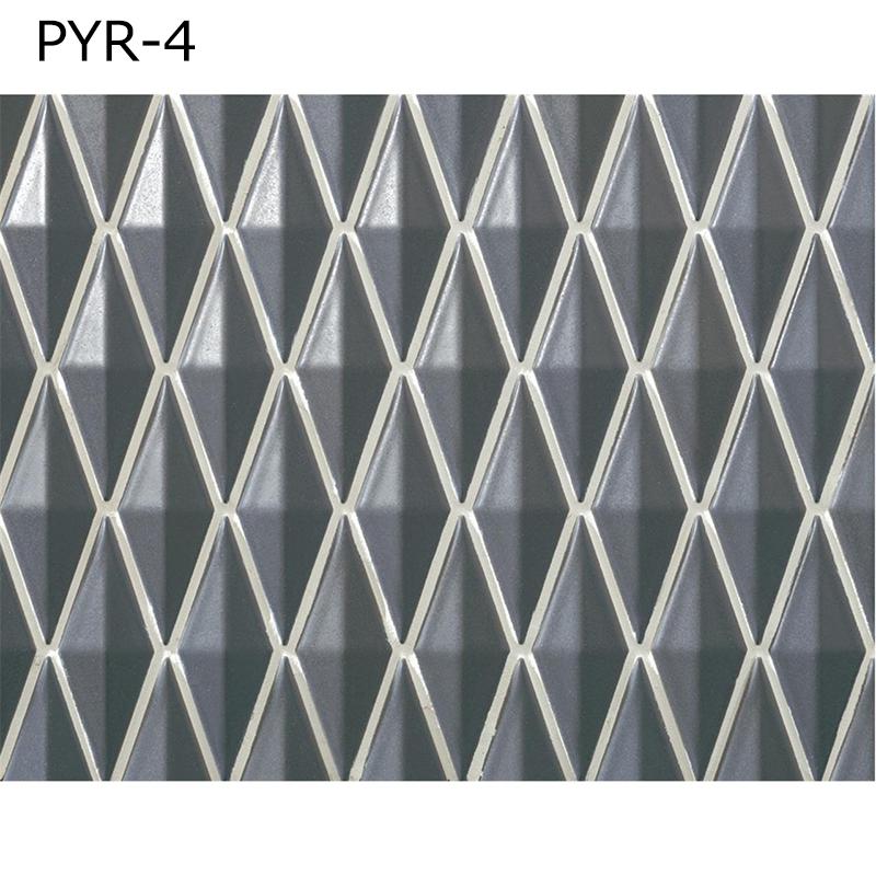 PYR-4[シート] 名古屋モザイク ピラミス 83×30菱形特殊面状 [裏ネット貼り] 内装壁タイル : pyr-4-bara : ホーム ...