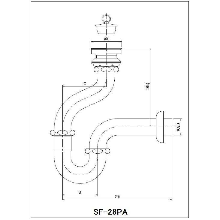 LIXIL LIXIL(INAX) 洗濯流し(S-18)用排水PトラップSF-28PA : ホームデザイン - 通販 - Yahoo!ショッピング