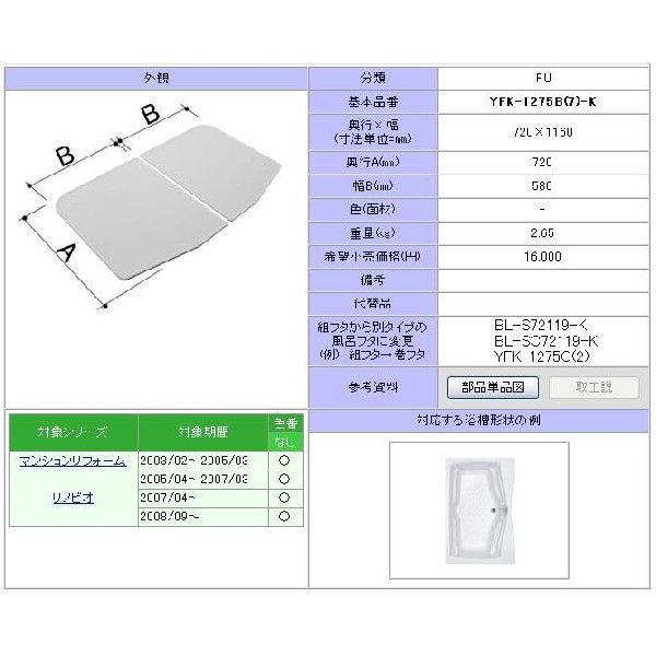 LIXIL YFK-1275B(7)-K 1200用組フタ(2枚) LIXIL(INAX) : ホームデザイン - 通販 - Yahoo!ショッピング