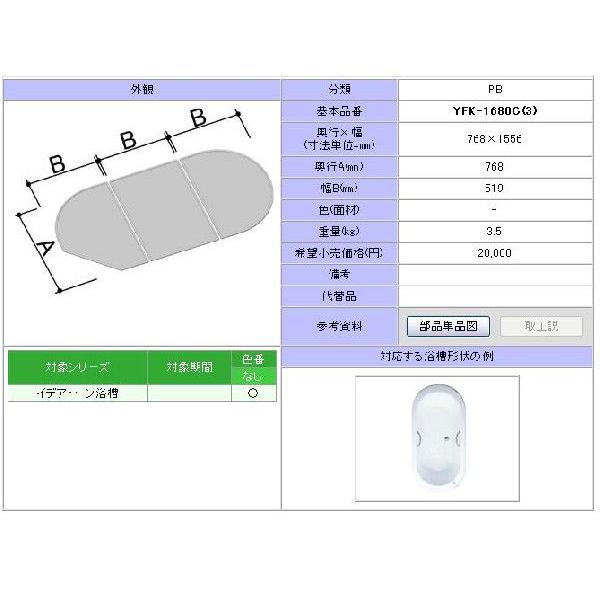 LIXIL YFK-1680C(3) 1600用組フタ(3枚) LIXIL(INAX) : ホームデザイン - 通販 - Yahoo!ショッピング