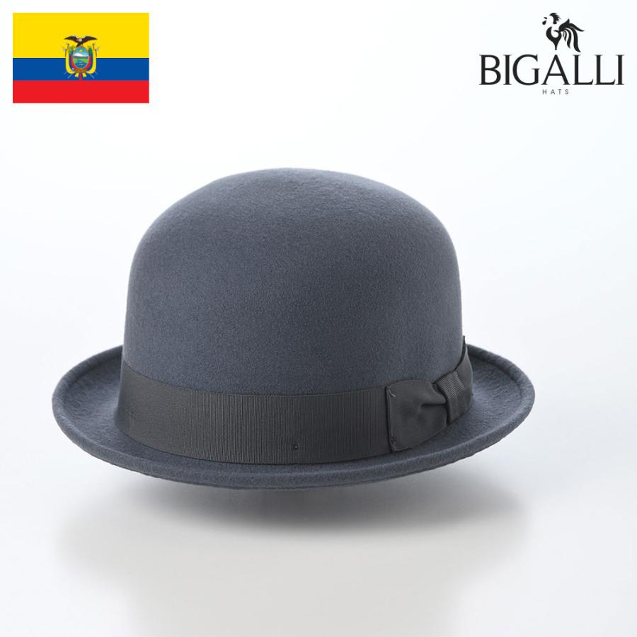 BIGALLI ボーラーハット ウールフェルト メンズ レディース 帽子 秋 冬 ダービー 大きいサイズ ブランド シンプル RONDA ...