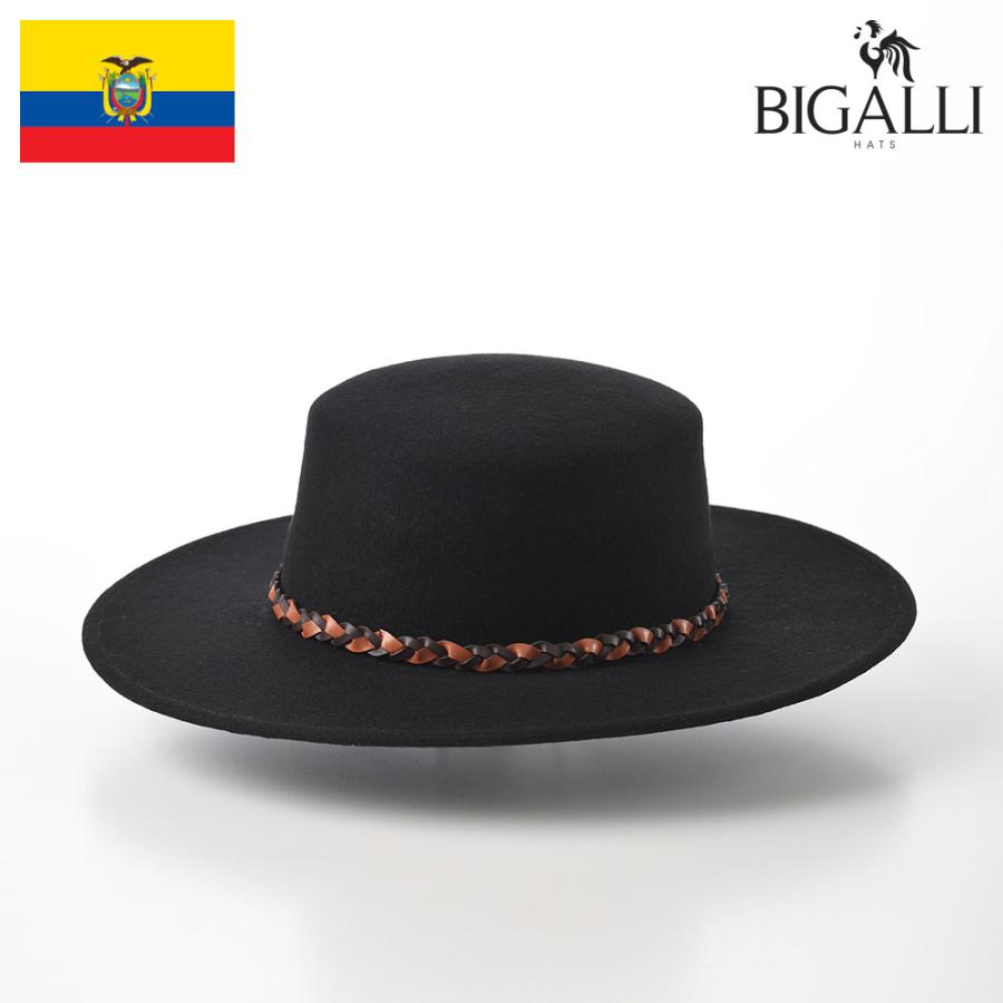BIGALLI（ビガリ） 中折れハット フェルトハット メンズ レディース 秋 冬 ブランド ASPEN(アスペン) ブラック クリスマス ...