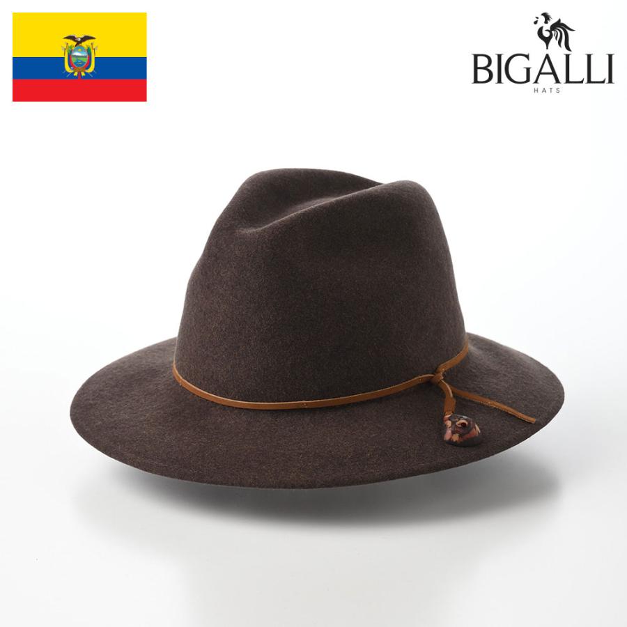 BIGALLI 帽子 中折れハット フェルトハット メンズ レディース 秋 冬 OPAL（オパール） タバコ : メンズハット・帽子専門店 時 ...