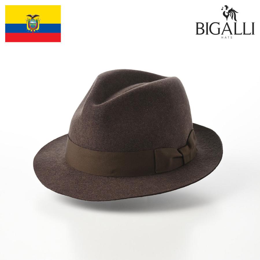 BIGALLI（ビガリ） 中折れハット メンズ レディース 秋 冬 フェルトハット 大きいサイズ ABEL(アベル) タバコ 母の日ギフト ...