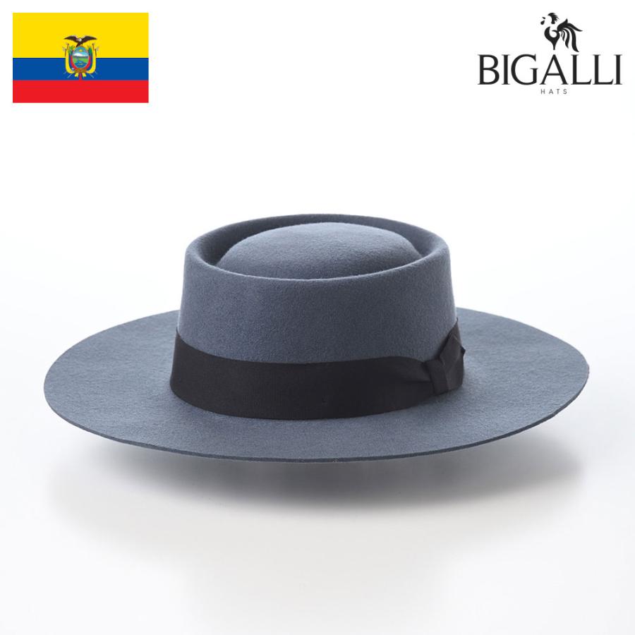 BIGALLI 中折れハット フェルトハット メンズ レディース 秋 冬 NAVARRA(ナバラ) ブルーストーン : メンズハット・帽子専門 ...