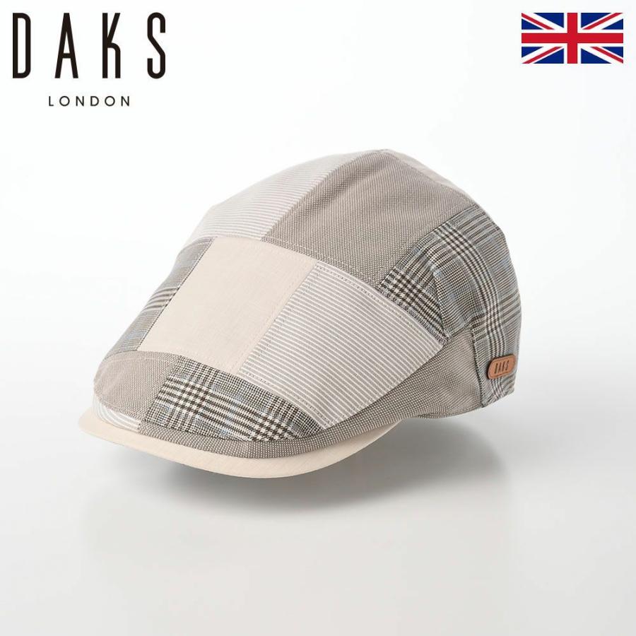 DAKS ハンチング帽 帽子 メンズ レディース 春 夏 秋 冬 キャップ CAP 大きめ 小さめ 普段使い Hunting Patchwork D1731 ベージュ : メンズハット・帽子 ...
