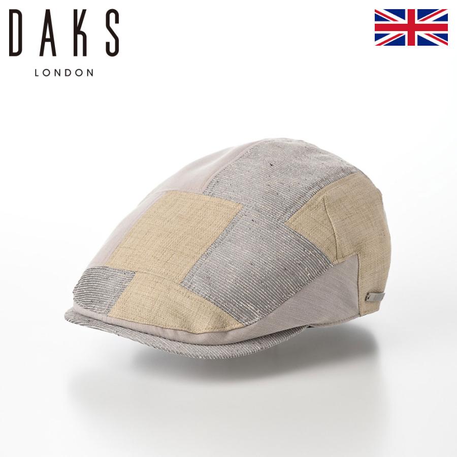 DAKS ダックス 帽子 ハンチング帽 キャップ CAP 春 夏 メンズ レディース Hunting Patchwork（ハンチング パッチワーク） D1756 ベージュ : メンズハット ...