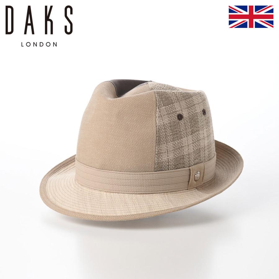 DAKS ダックス 帽子 ハット メンズ レディース 春 夏 Hat Patchwork(ハット パッチワーク) D1763 ベージュ 熱中症 暑さ対策 : メンズハット・帽子専門店 時谷堂 ...